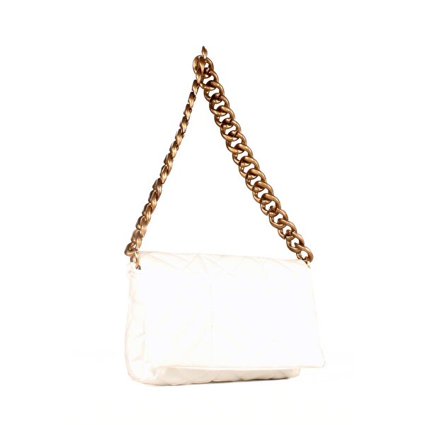 Deri Görünümlü Kapitoneli Kadın Baget Çanta Deri Görünümlü Kapitoneli Kadın Baget Çanta