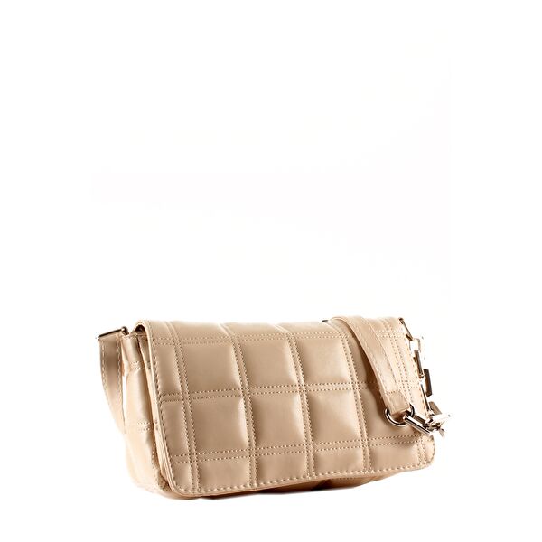 Deri Görünümlü Kapitoneli Kadın Omuz Çantası