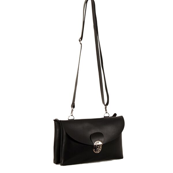 Deri Görünümlü Kadın Çapraz Çanta