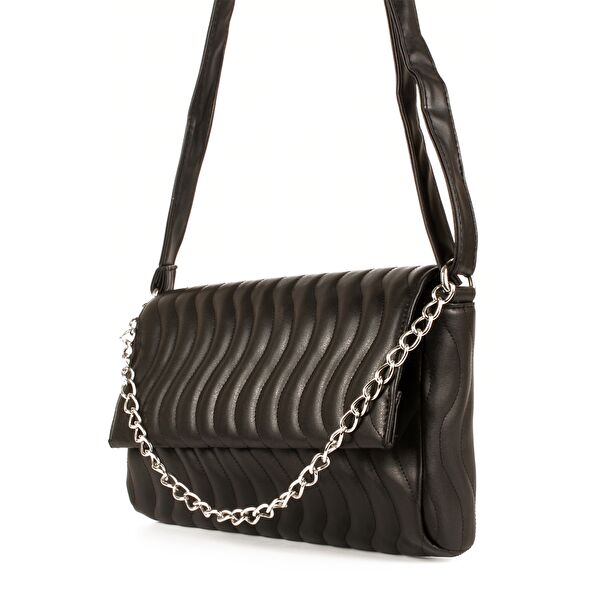 Deri Görünümlü Kapitoneli Kadın Omuz Çantası