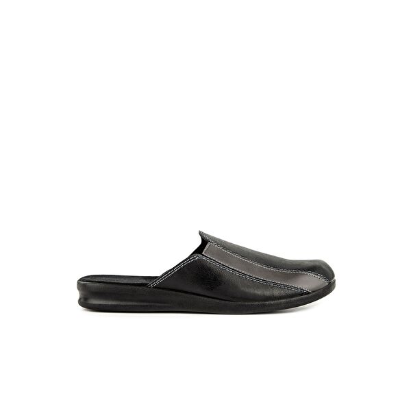 Deri Görünümlü Erkek Ev Terliği