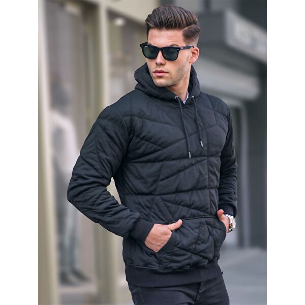 Kapüşonlu Uzun Kollu Erkek Sweatshirt