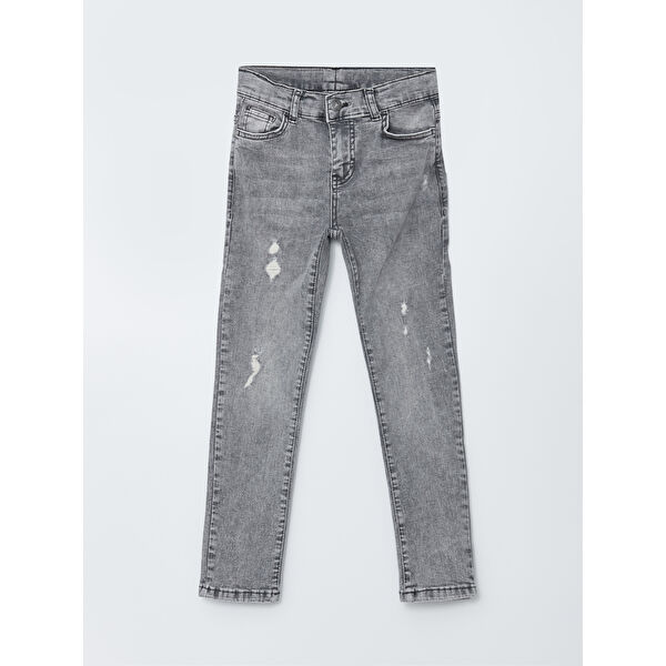 Super Skinny Fit Yırtık Detaylı Erkek Çocuk Jean Pantolon Super Skinny Fit Yırtık Detaylı Erkek Çocuk Jean Pantolon