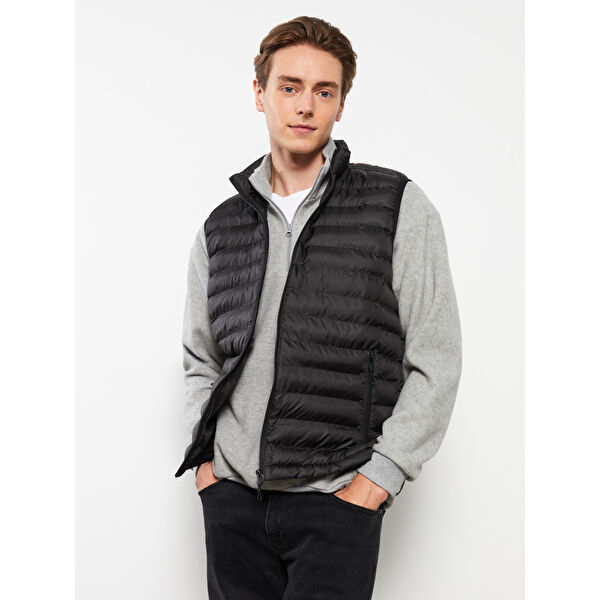 Standart Kalıp Dik Yaka Erkek Şişme Yelek