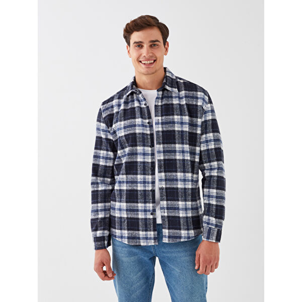 Slim Fit Uzun Kollu Ekose Erkek Oduncu Gömlek Slim Fit Uzun Kollu Ekose Erkek Oduncu Gömlek