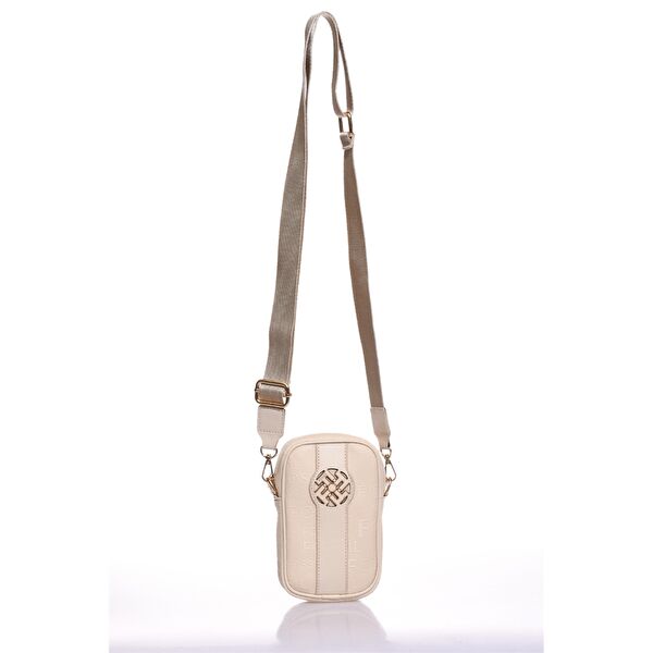 Deri Görünümlü Desenli Kadın Çapraz Çanta