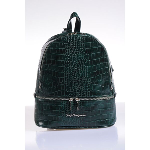 Deri Görünümlü Kadın Sırt Çantası