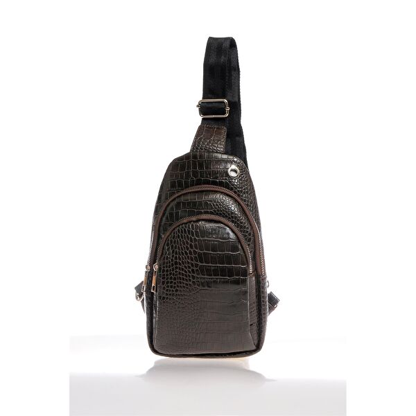 Deri Görünümlü Kadın Göğüs Çantası