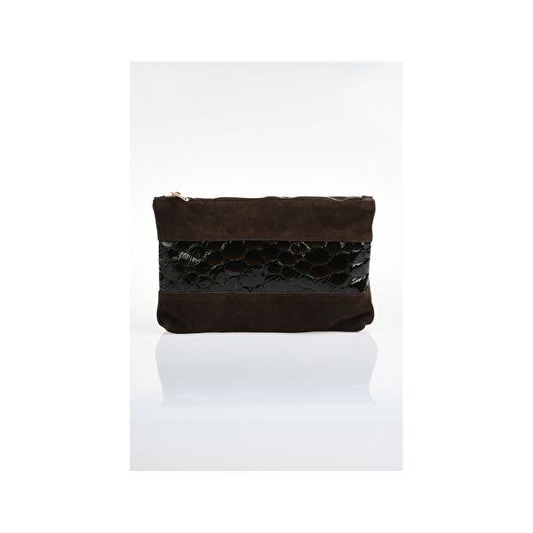 Deri Görünümlü Desenli Kadın Çapraz Çanta