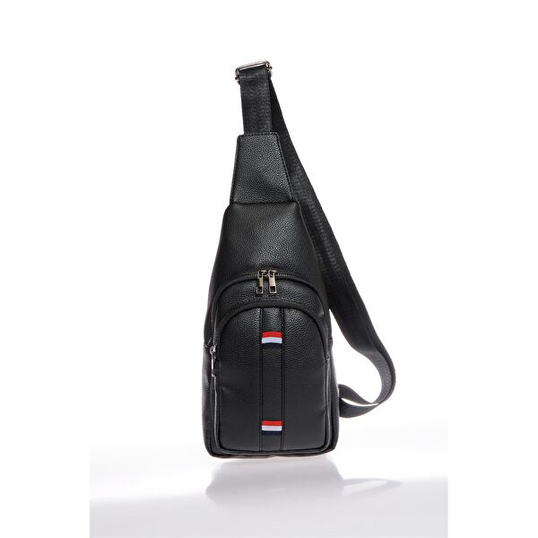 Deri Görünümlü Erkek Göğüs Çantası