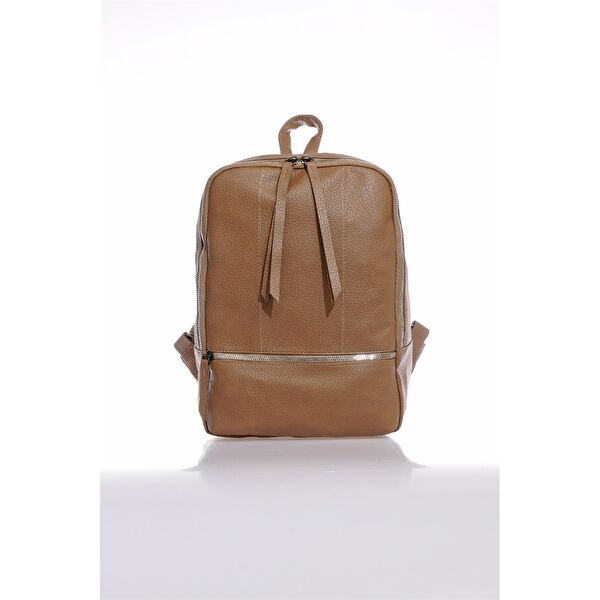 Deri Görünümlü Kadın Sırt Çantası