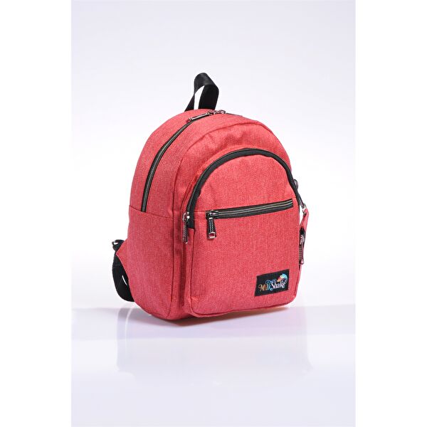 Etiket Baskılı Kadın Sırt Çantası