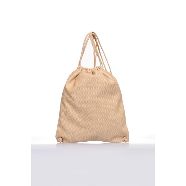 Kendinden Desenli Büzgülü Kadın Sırt Çantası Kendinden Desenli Büzgülü Kadın Sırt Çantası