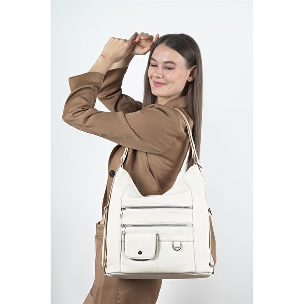 Deri Görünümlü Kadın Omuz Çantası