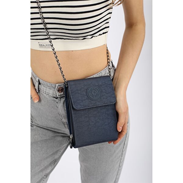 Etiket Baskılı Kadın Çapraz Çanta