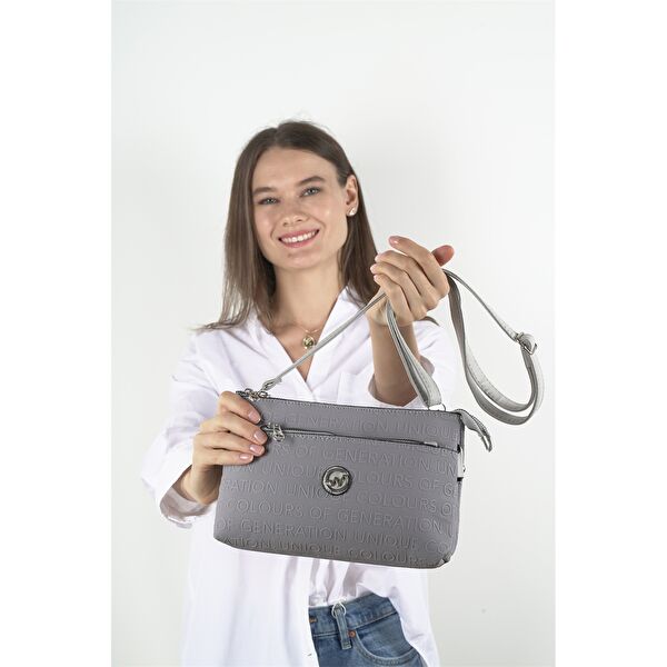 Deri Görünümlü Kadın Çapraz Çanta