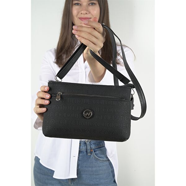 Deri Görünümlü Kadın Çapraz Çanta