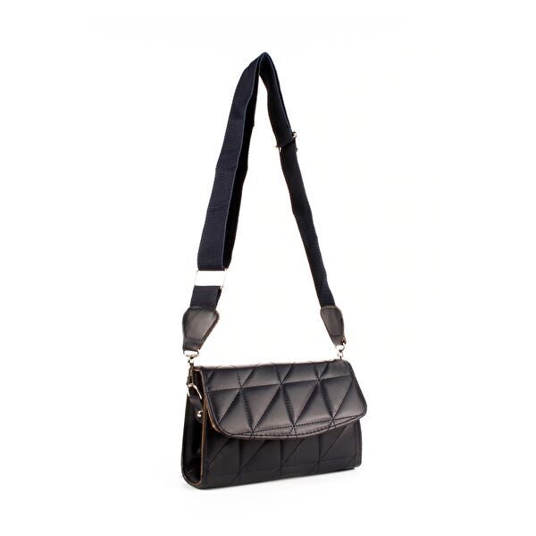 Deri Görünümlü Kapitoneli Kadın Omuz Çantası