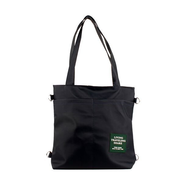 Etiket Baskılı Kadın Kol Çantası