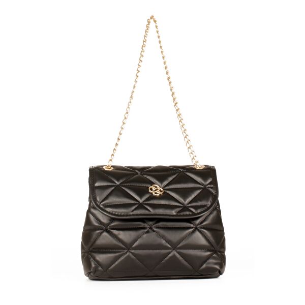 Deri Görünümlü Zincir Askılı Kadın Omuz Çantası