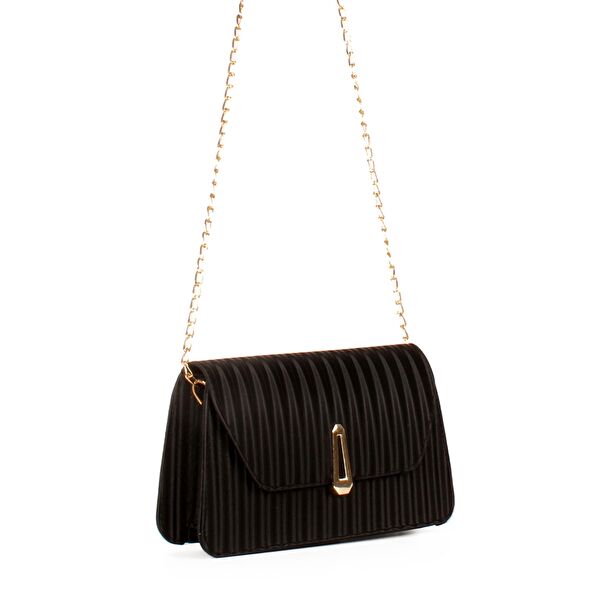 Kendinden Desenli Saten Kadın Çapraz Çanta