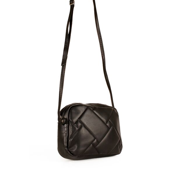 Deri Görünümlü Kapitoneli Kadın Çapraz Çanta