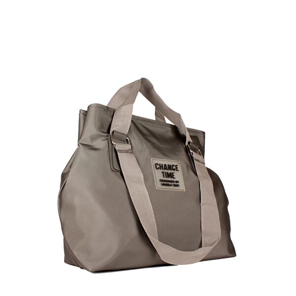 Etiket Baskılı Kadın Omuz Çantası