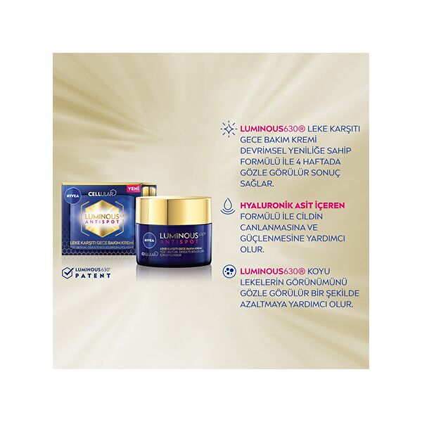 Luminous 630 Leke Karşıtı Gece Bakım Kremi 50 Ml Luminous 630 Leke Karşıtı Gece Bakım Kremi 50 Ml