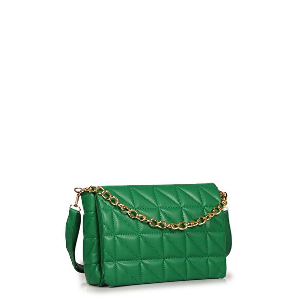 Kapitoneli Zincir Detaylı Kadın Çapraz Çanta