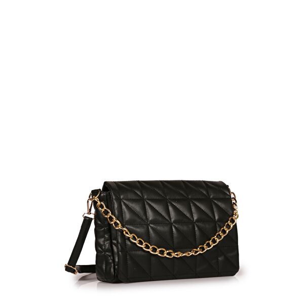 Kapitoneli Zincir Detaylı Kadın Çapraz Çanta