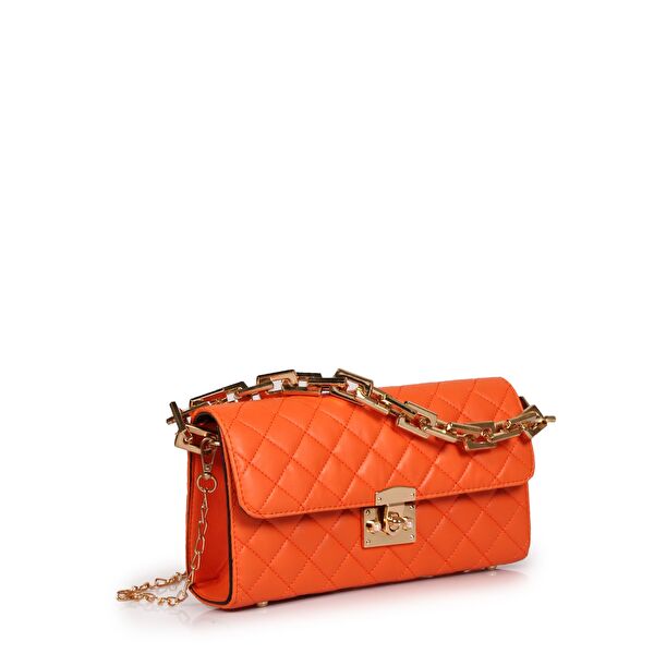 Deri Görünümlü Kapitoneli Kadın Çapraz Çanta