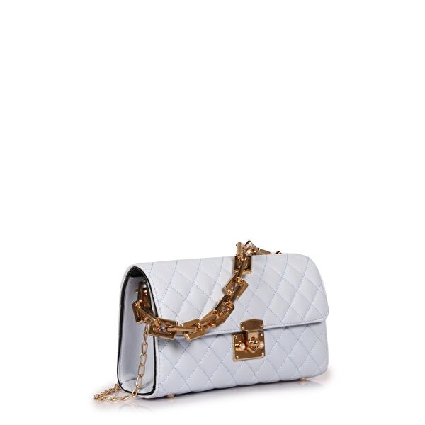 Deri Görünümlü Kapitoneli Kadın Çapraz Çanta