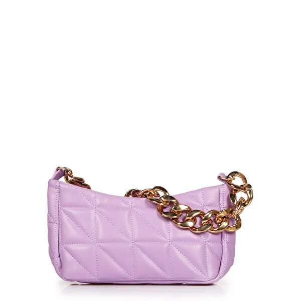 Deri Görünümlü Kapitoneli Kadın Omuz Çantası