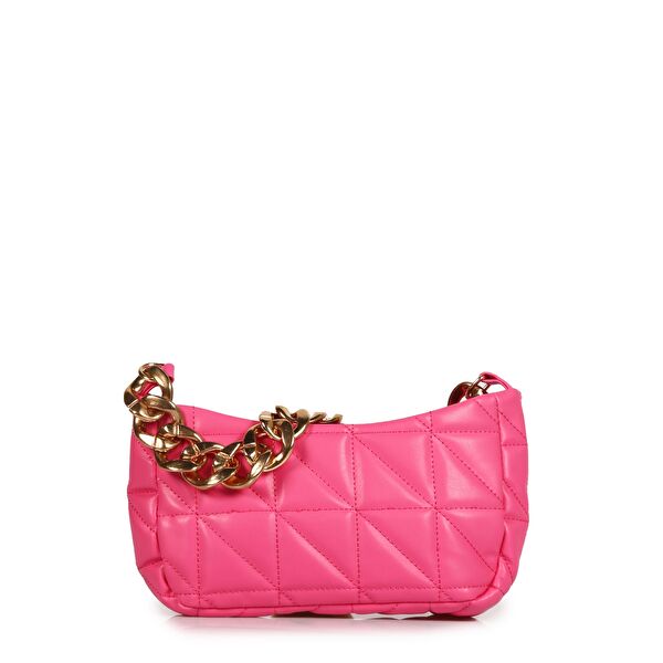 Deri Görünümlü Kapitoneli Kadın Omuz Çantası