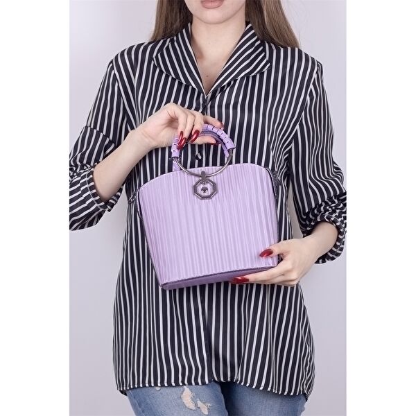 Deri Görünümlü Kadın El Çantası