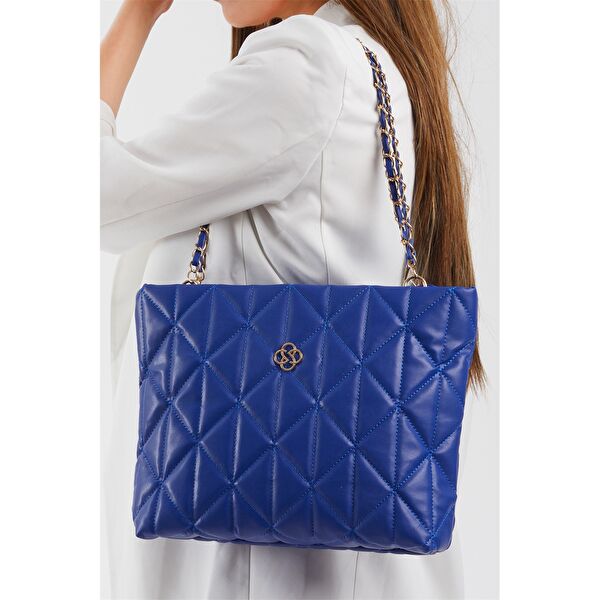 Deri Görünümlü Kapitoneli Kadın Omuz Çantası