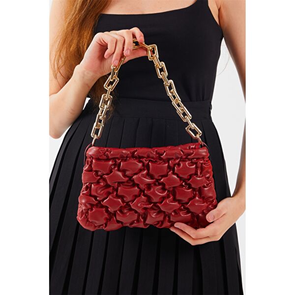 Deri Görünümlü Zincir Askılı Kadın Çapraz Çanta Deri Görünümlü Zincir Askılı Kadın Çapraz Çanta