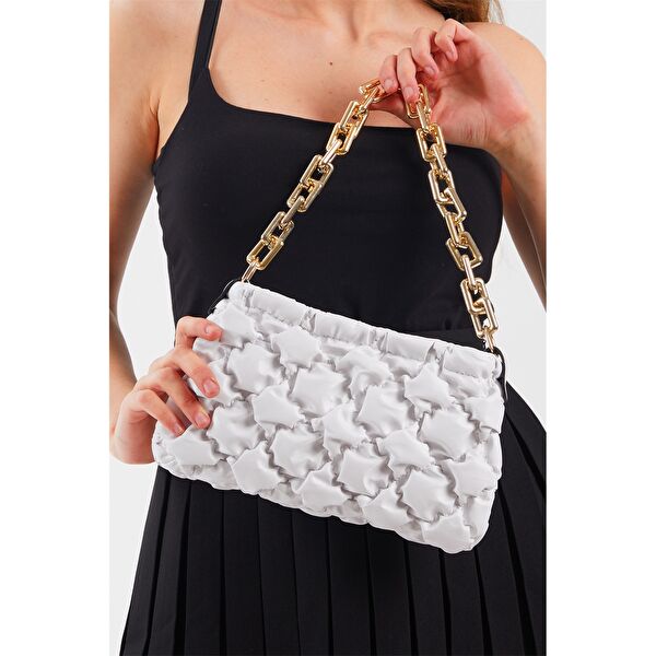 Deri Görünümlü Zincir Askılı Kadın Çapraz Çanta Deri Görünümlü Zincir Askılı Kadın Çapraz Çanta