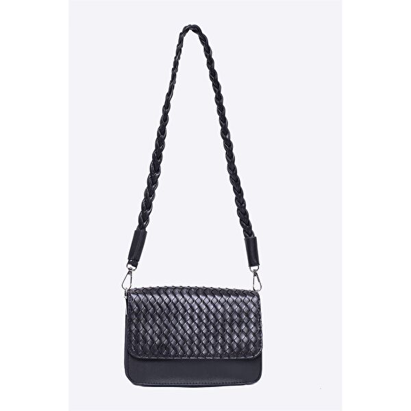 Deri Görünümlü Desenli Kadın Çapraz Çanta