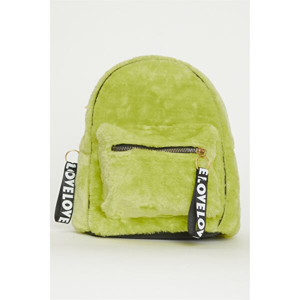 Kürk Görünümlü Kadın Sırt Çantası