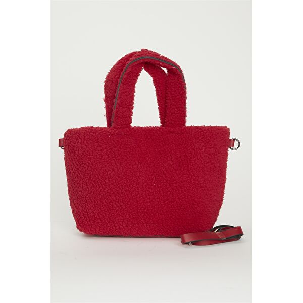 Kürk Görünümlü Kadın El Çantası