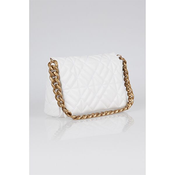 Deri Görünümlü Kapitoneli Zincir Askılı Kadın Çapraz Çanta Deri Görünümlü Kapitoneli Zincir Askılı Kadın Çapraz Çanta