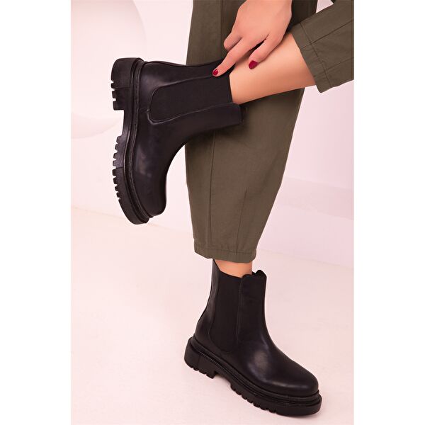 Deri Görünümlü Bilek Boy Kadın Bot