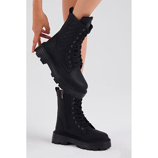 Bağcık ve Fermuarlı Kadın Bot Bağcık ve Fermuarlı Kadın Bot