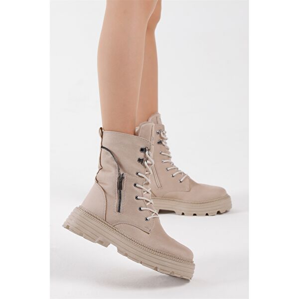 Bağcık ve Fermuarlı Kadın Bot Bağcık ve Fermuarlı Kadın Bot