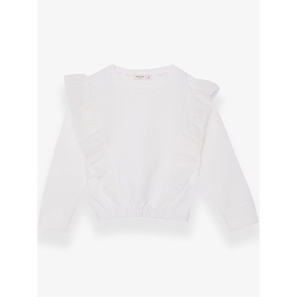 Bisiklet Yaka Fırfır Detaylı Uzun Kollu Kız Çocuk Sweatshirt Bisiklet Yaka Fırfır Detaylı Uzun Kollu Kız Çocuk Sweatshirt
