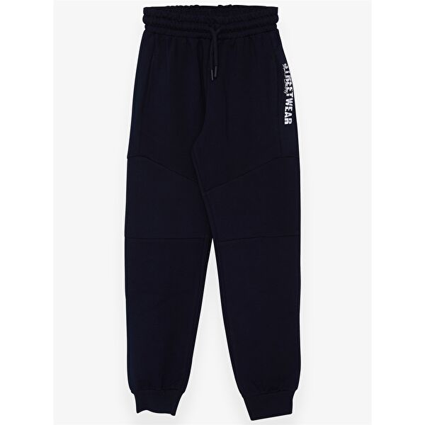 Beli Lastikli Baskılı Erkek Çocuk Jogger Eşofman Altı