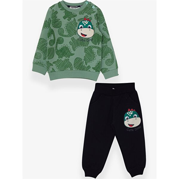 Bisiklet Yaka Uzun Kollu Erkek Bebek 2'li Takım