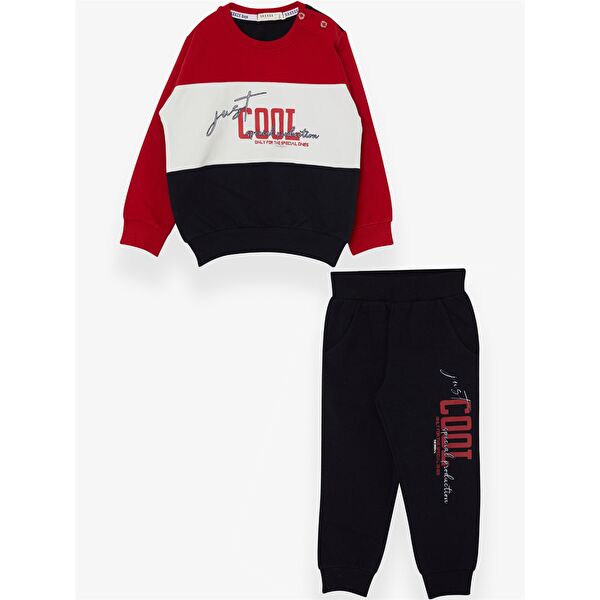 Bisiklet Yaka Uzun Kollu Erkek Bebek 2'li Takım