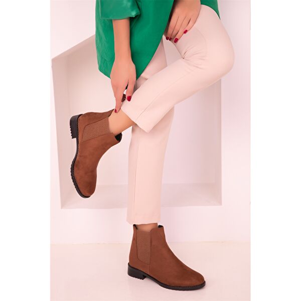 Yanları Lastikli Bilek Boy Kadın Bot